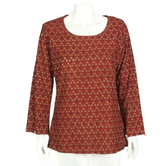 Unbranded | Tops | Vintage 7s Indian Block Print Top Red Black Pinwheel ...